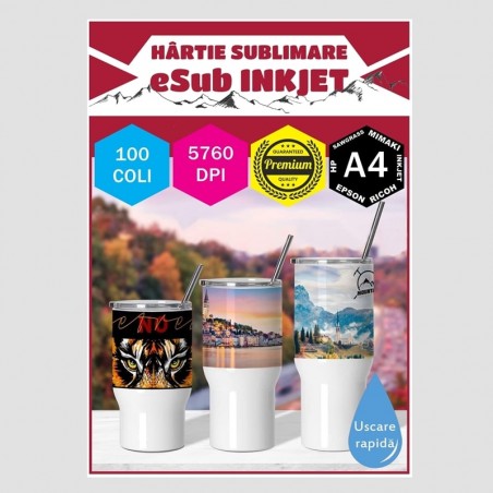 Hârtie sublimare A4 - eSub Inkjet 100 coli