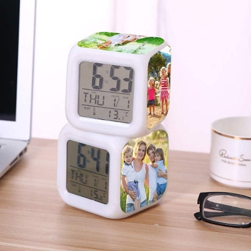 Ceas digital pentru sublimare - 4 suprafețe sublimabile
